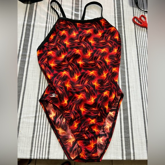 Speedo | Swim | Speedo Red And Black Swimsuit Large | Poshmark